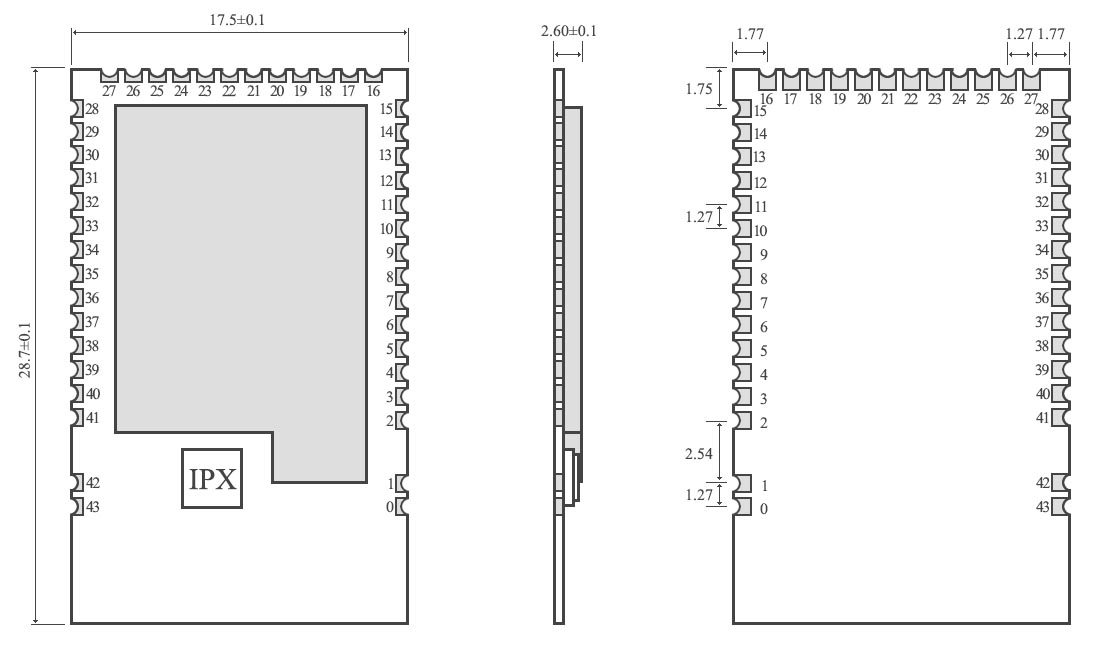 nrf52832 Bluetooth Module (CE, FCC, Half-Cut Hole) | 101920 | Other by www.smart-prototyping.com